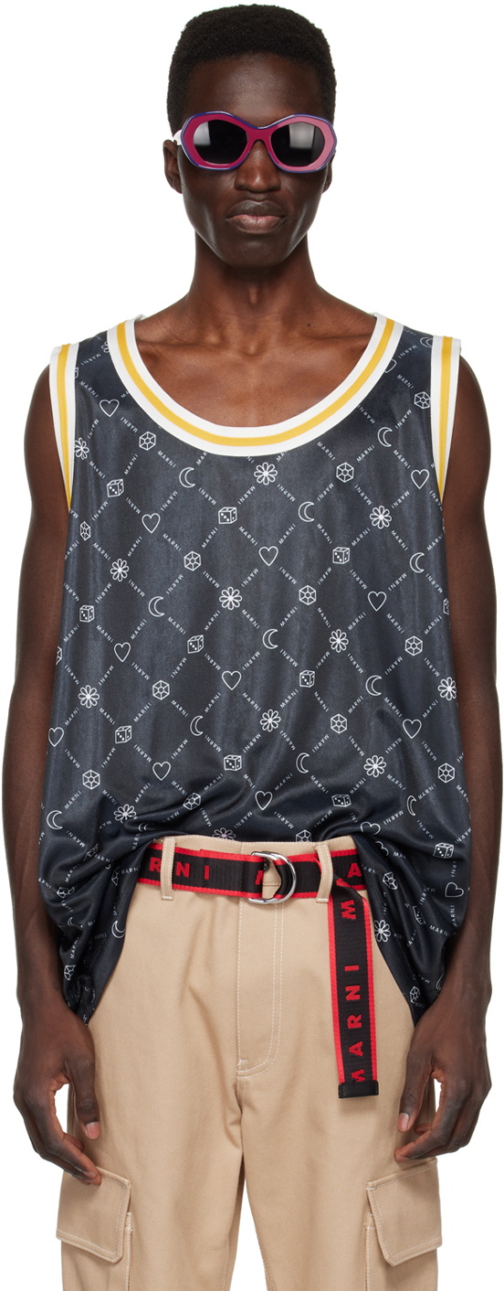 Marni Navy Team Tank Top Marni
