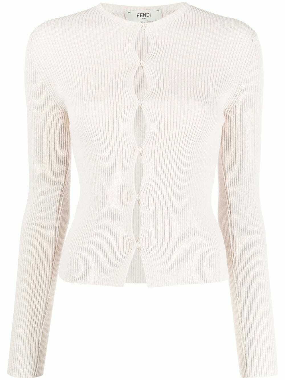 FENDI - Ribbed Cotton Cardigan Fendi