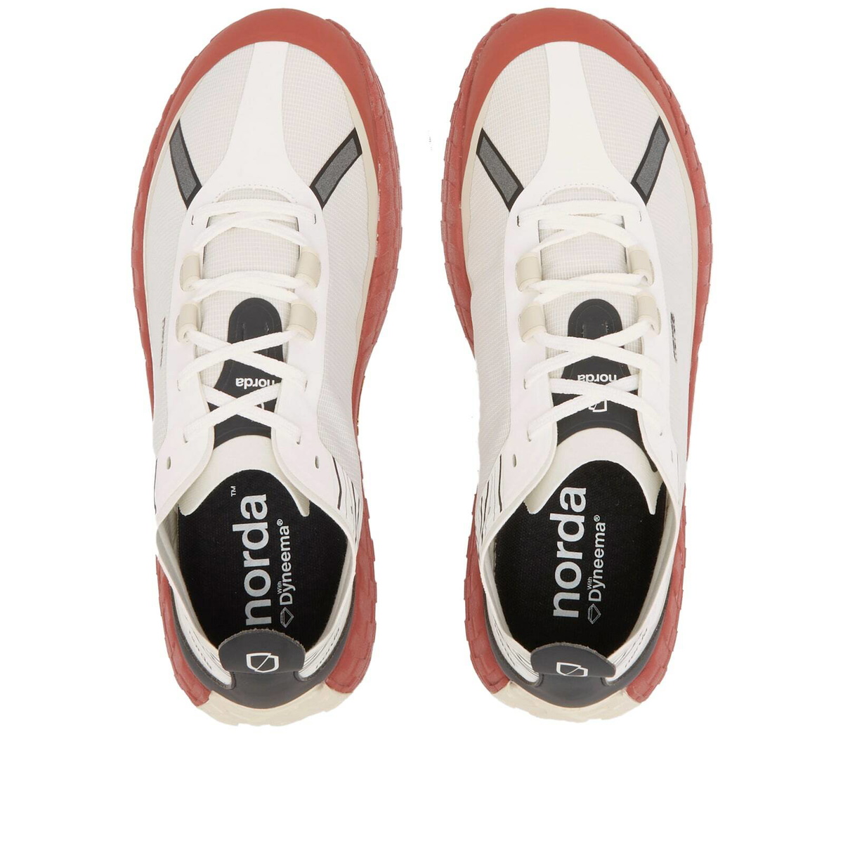 Norda Men's 001 Limited Edition Sneakers in White/Mars Red Norda
