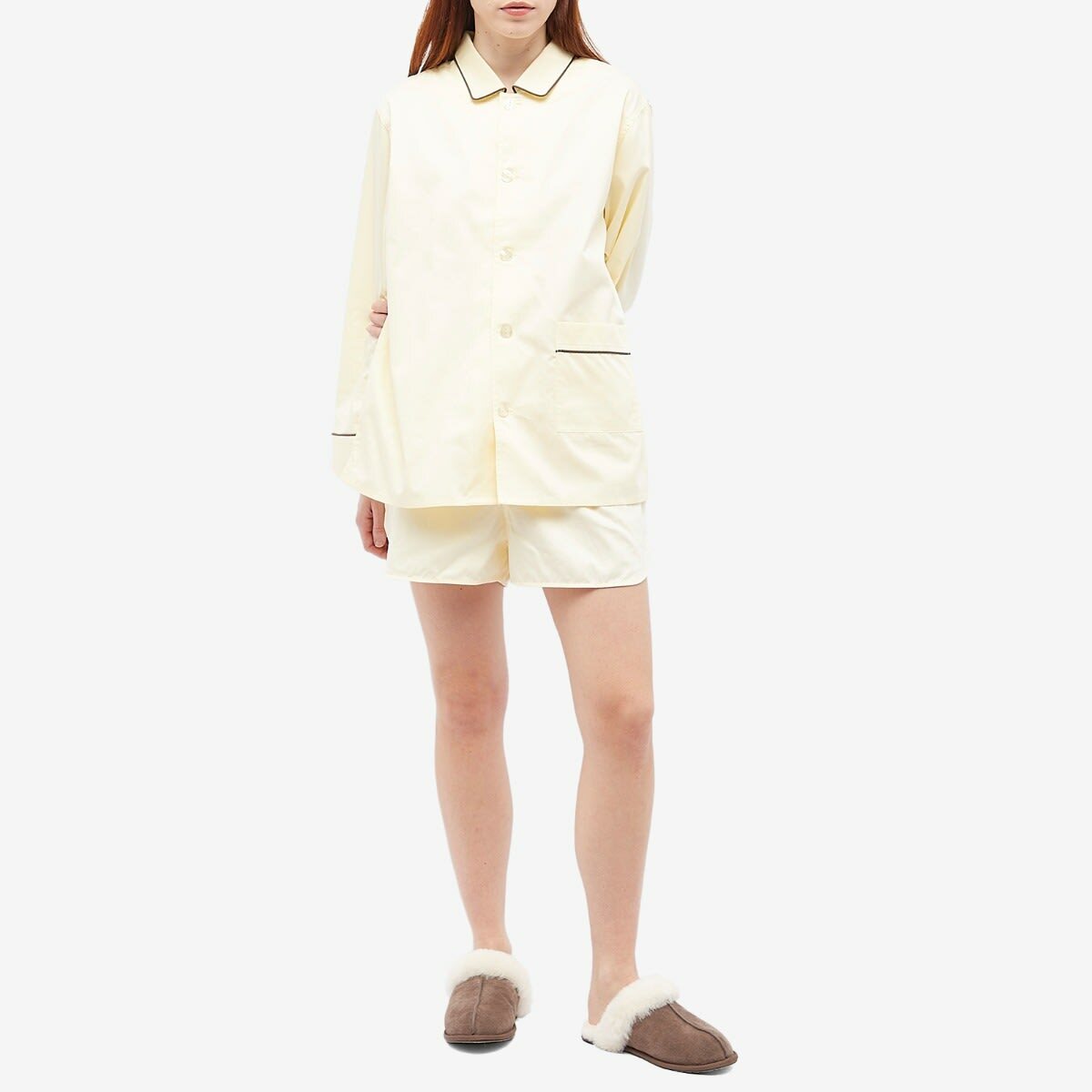 HAY Women's Outline Pyjama Shorts in Soft Yellow HAY