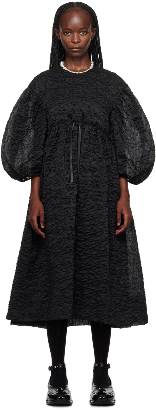 Simone Rocha Black Bow Midi Dress Simone Rocha