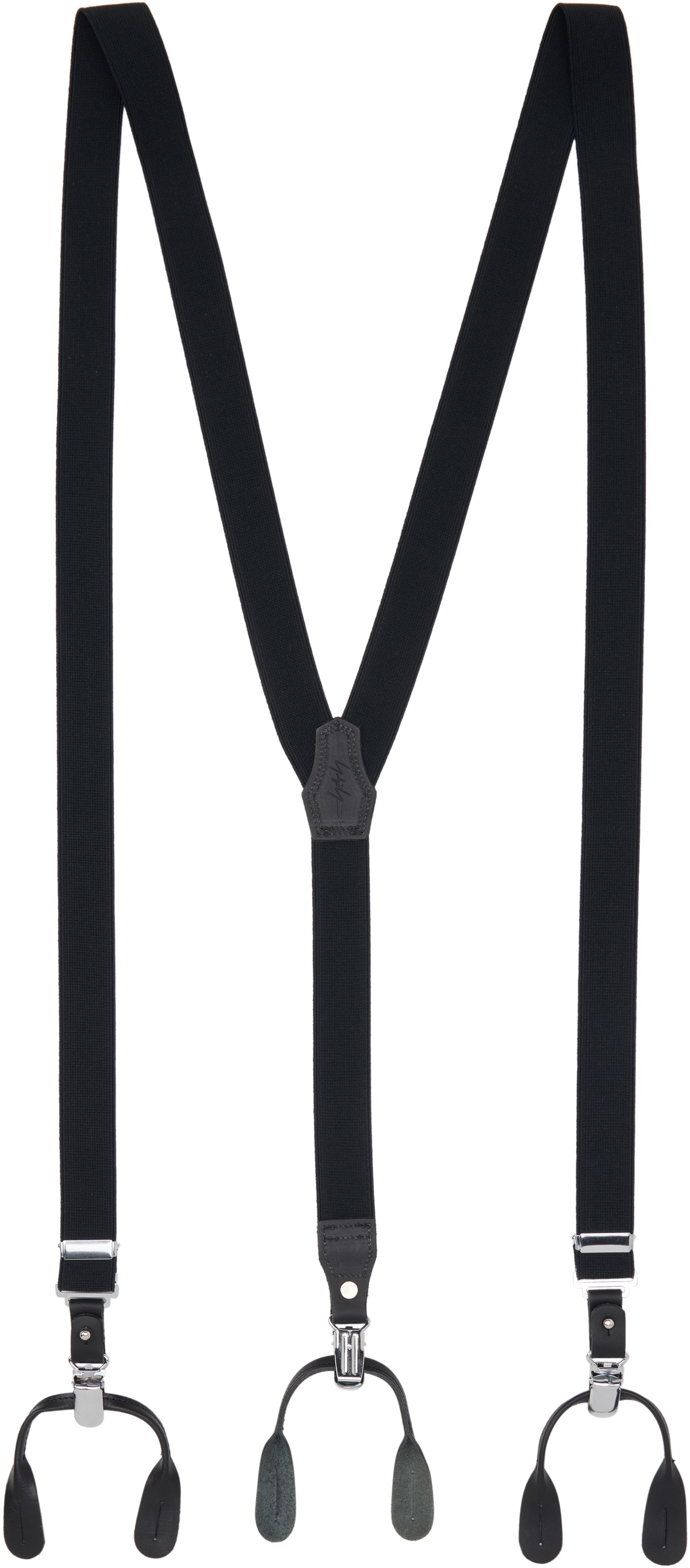 YOHJI YAMAMOTO Black Standard Suspenders Yohji Yamamoto