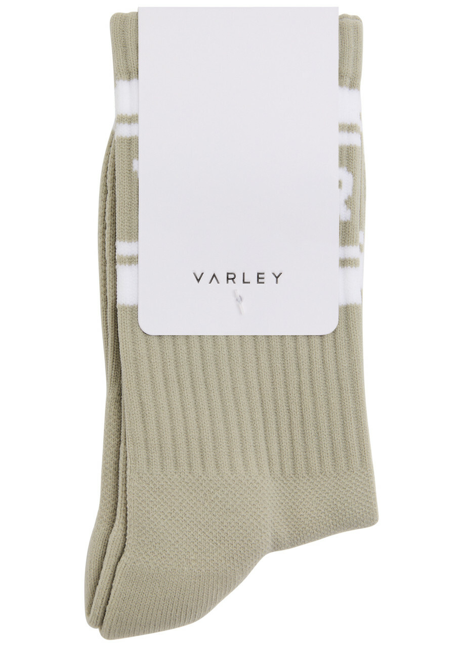 Varley Astley Logo-intarsia Jersey Socks Grey Varley