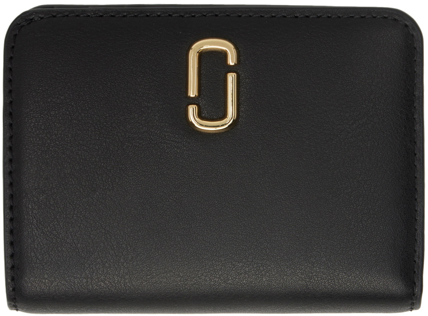 Marc Jacobs Black 'The J Marc Mini Compact' Wallet Marc Jacobs