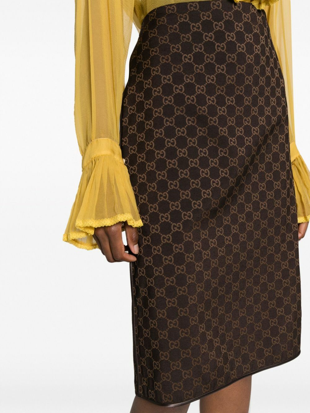 GUCCI - Gg Midi Skirt Gucci