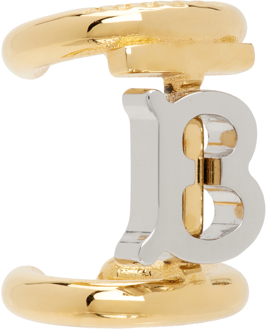 Burberry Gold Monogram Motif Single Ear Cuff Burberry