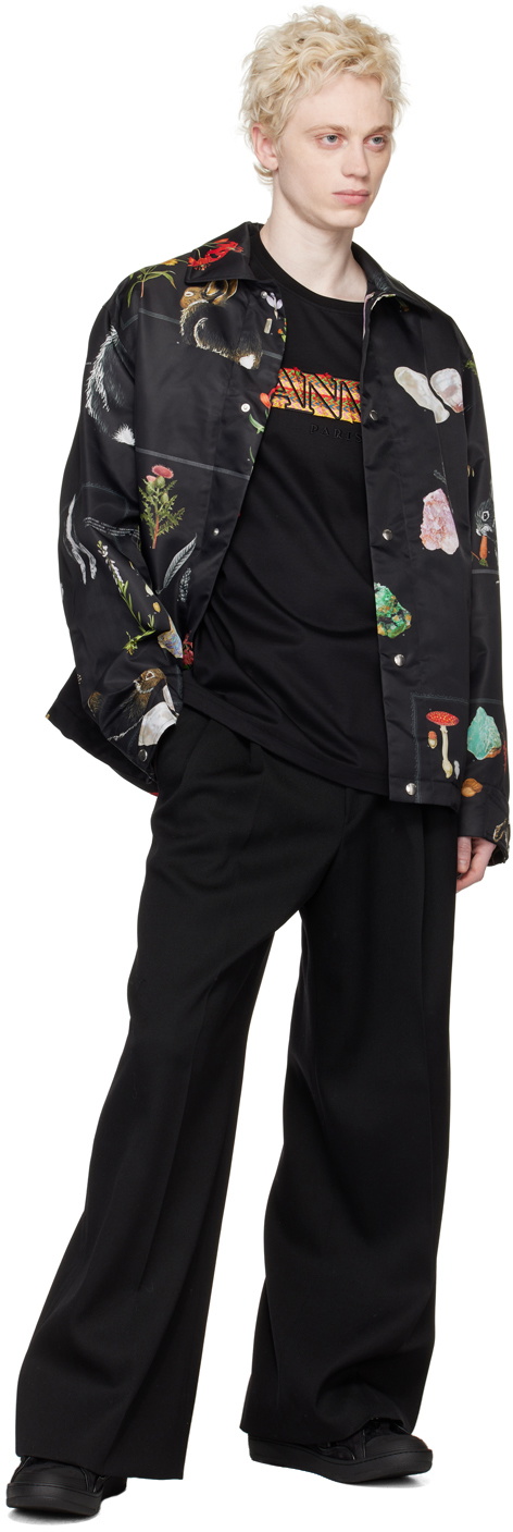 Lanvin Black Embroidered Trim T-Shirt Lanvin