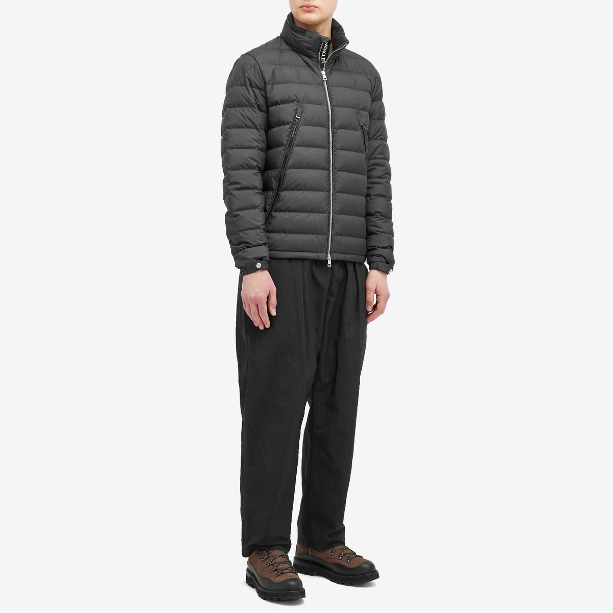 Moncler Men's Alfit Concealed Hood Jacket in Black Moncler