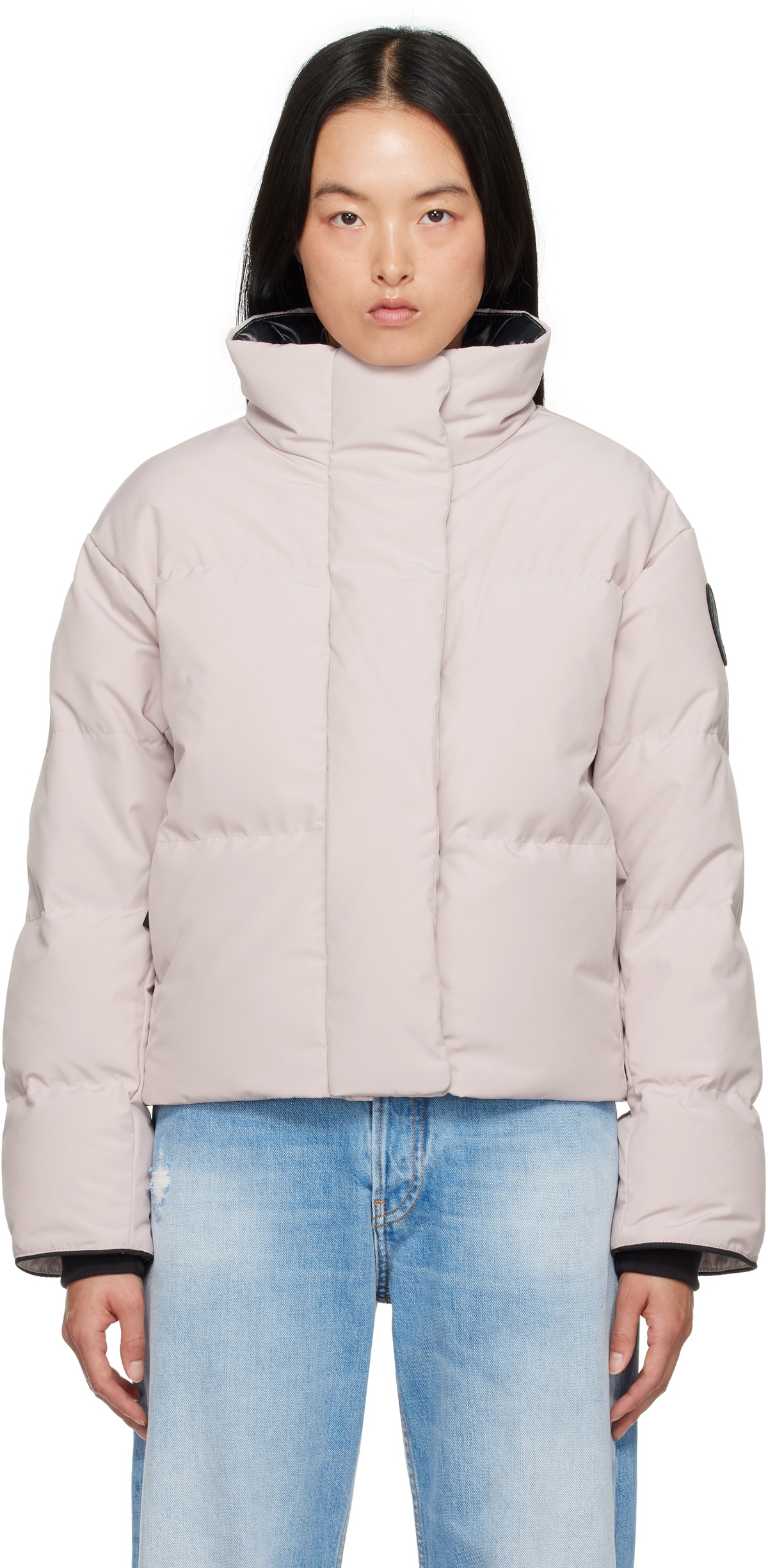 Canada Goose Pink 'Black Label' Grandview Cropped Down Jacket Canada Goose
