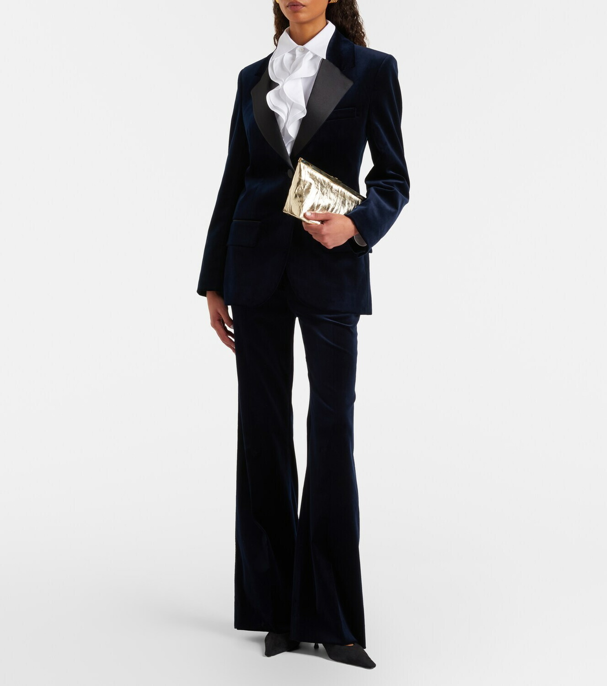 Jimmy Choo Ganache metallic leather clutch Jimmy Choo