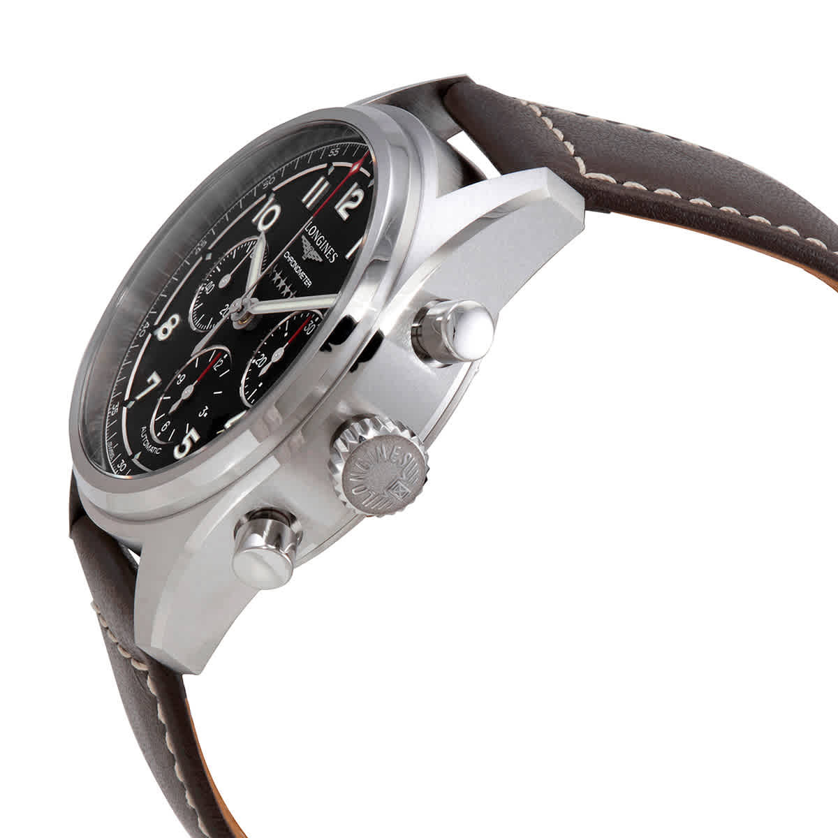 Longines Spirit Chronograph Automatic Black Dial Mens Watch L3.820.4.53 ...