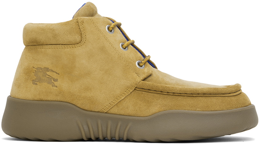 Burberry Beige Suede Log Boots Burberry