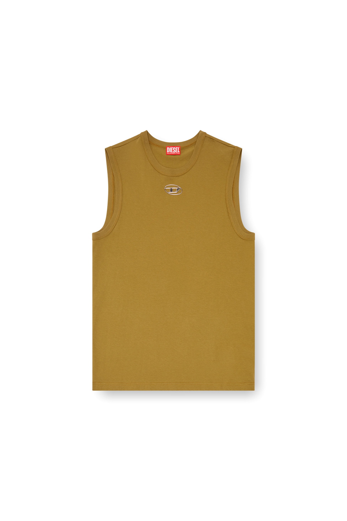 Diesel Tank top with injection-moulded Oval D - T-Shirts Mens in Brown ...