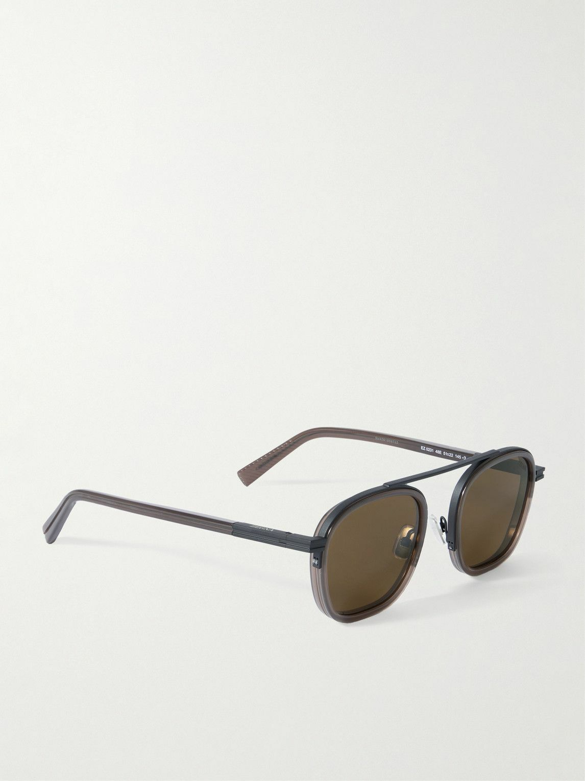 Zegna - Aviator-Style Metal and Acetate Sunglasses Zegna