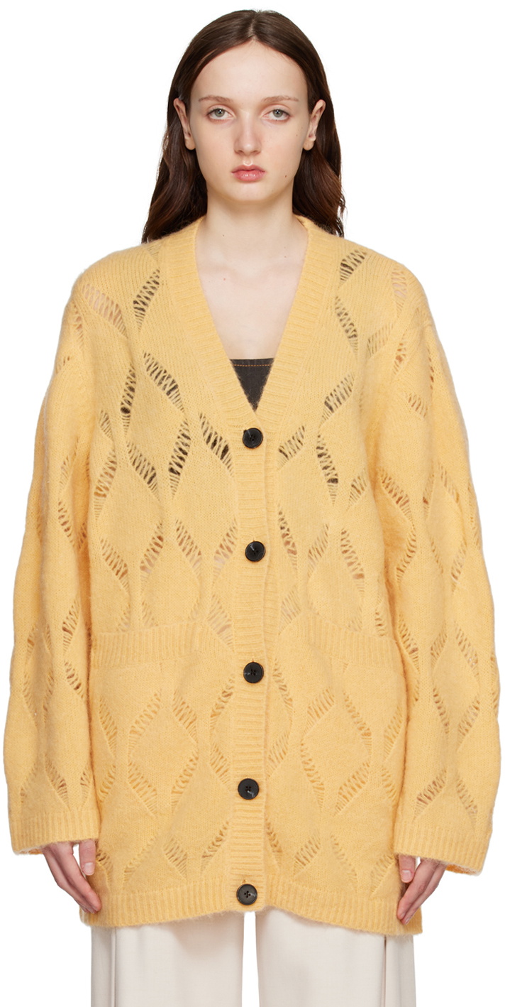 Holzweiler Yellow Passage Diamond Cardigan Holzweiler