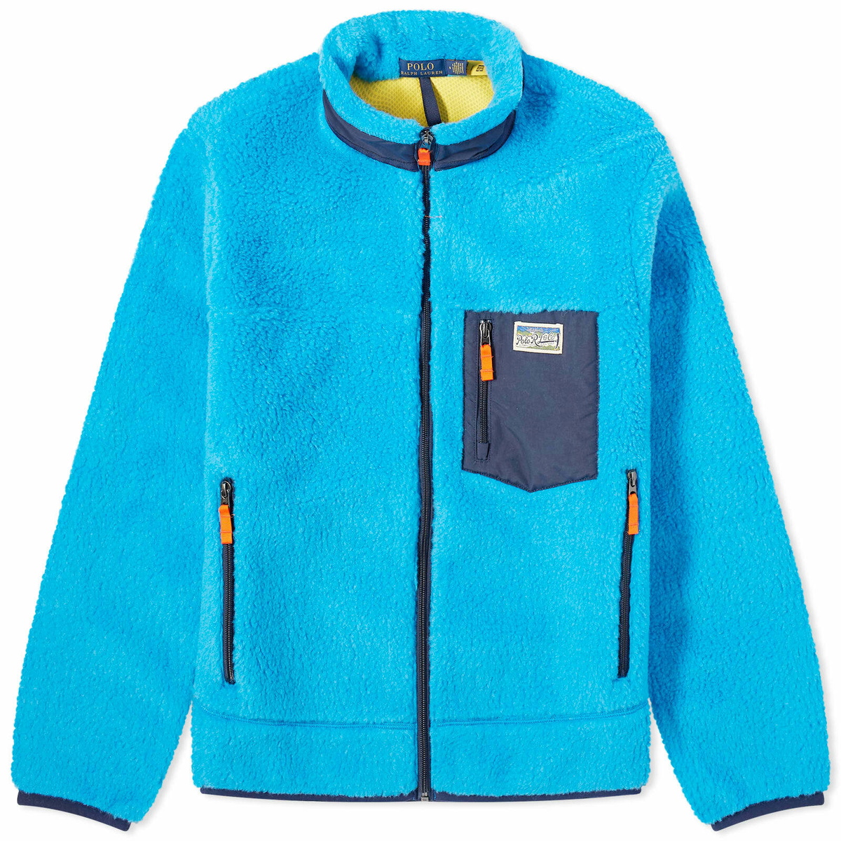 Polo Ralph Lauren Men's Hi-Pile Fleece Jacket in Blaze Ocean Polo Ralph ...