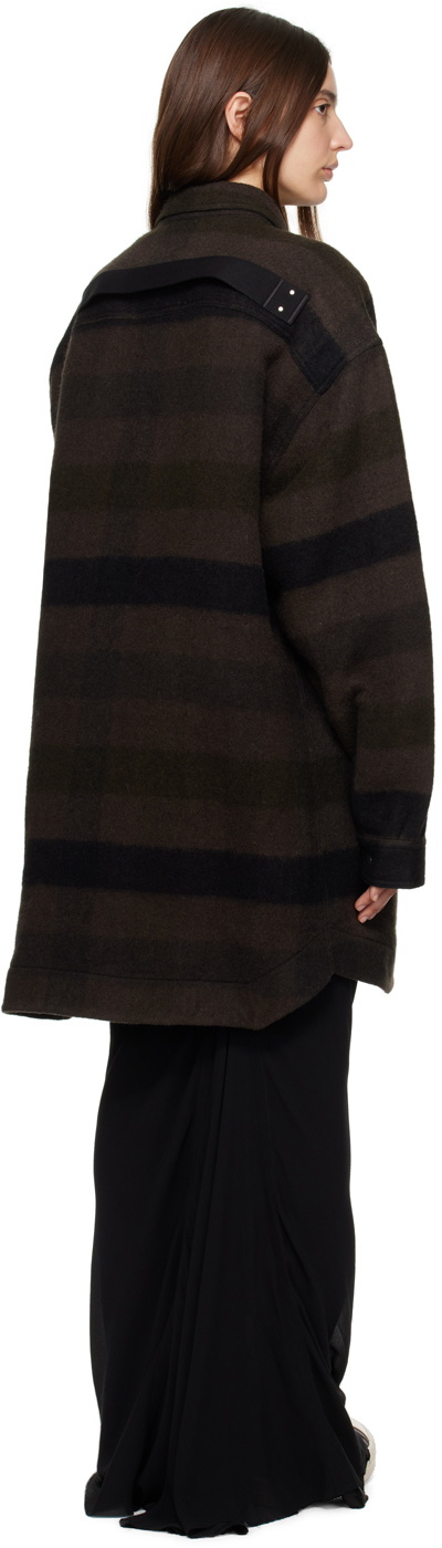 Rick Owens Brown Oversized Jacket Rick Owens