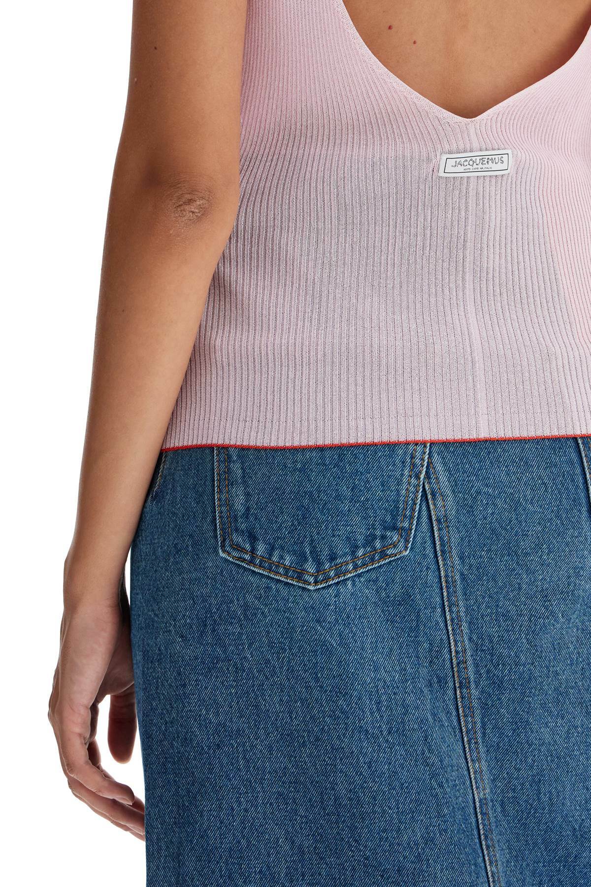 JACQUEMUS top 'the shoulder knit Pink Jacquemus