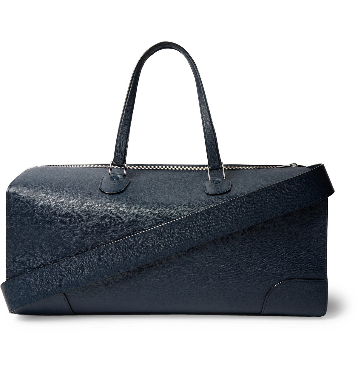 Valextra - Boston Pebble-Grain Leather Duffle Bag - Blue Valextra