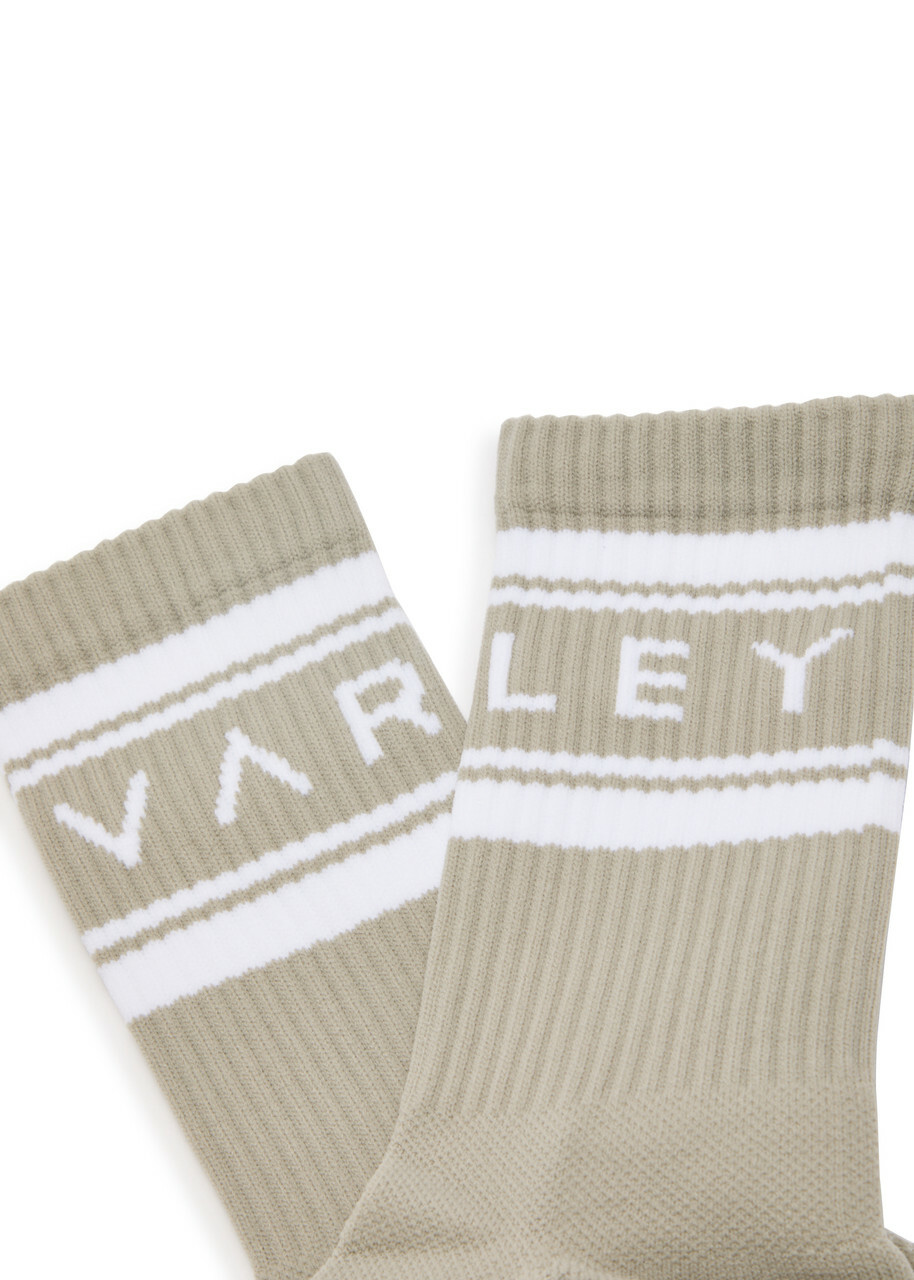 Varley Astley Logo-intarsia Jersey Socks Grey Varley