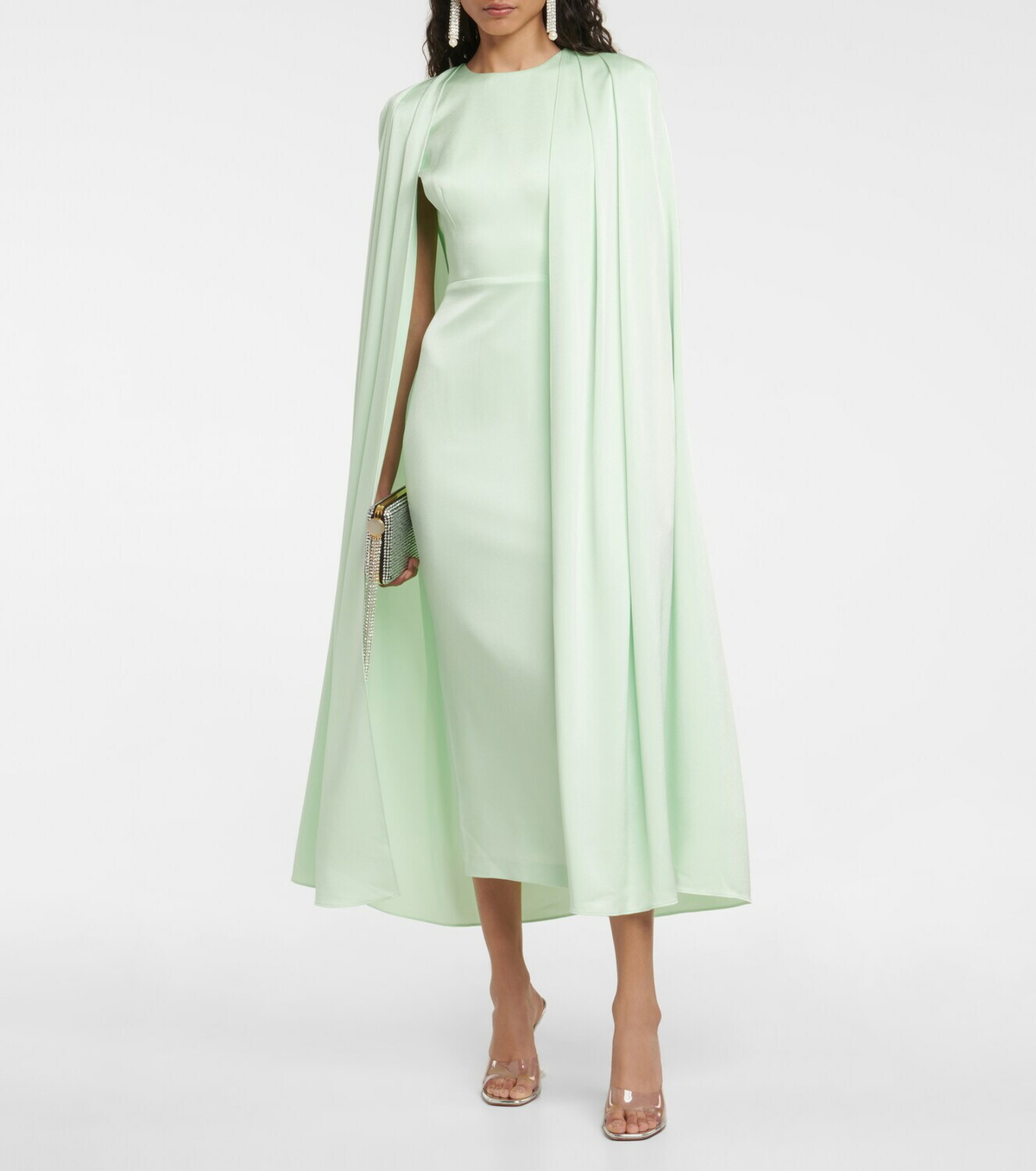 Alex Perry Beckett satin crêpe midi dress Alex Perry