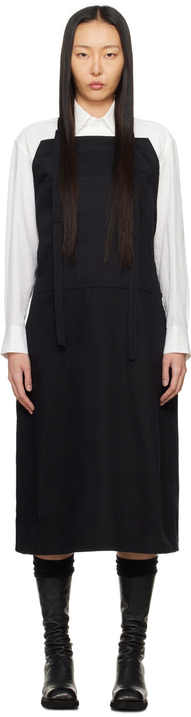 Y's Black Overall Maxi Dress Y's For Men