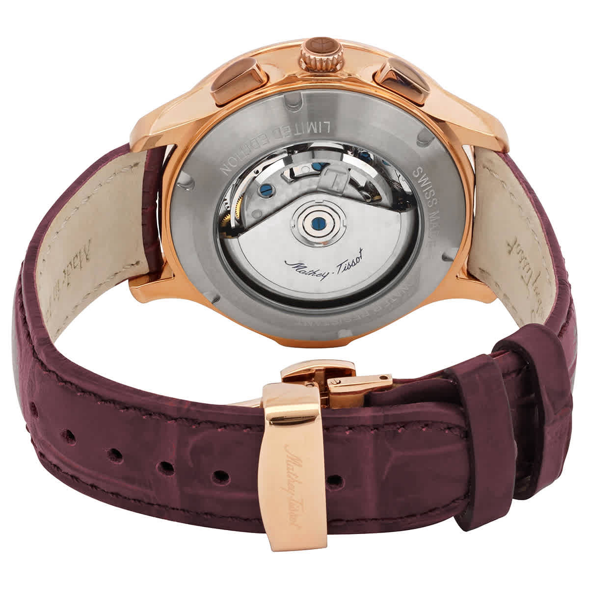 Mathey-Tissot Edmond Chrono Automatic Chronograph Purple Dial Mens ...