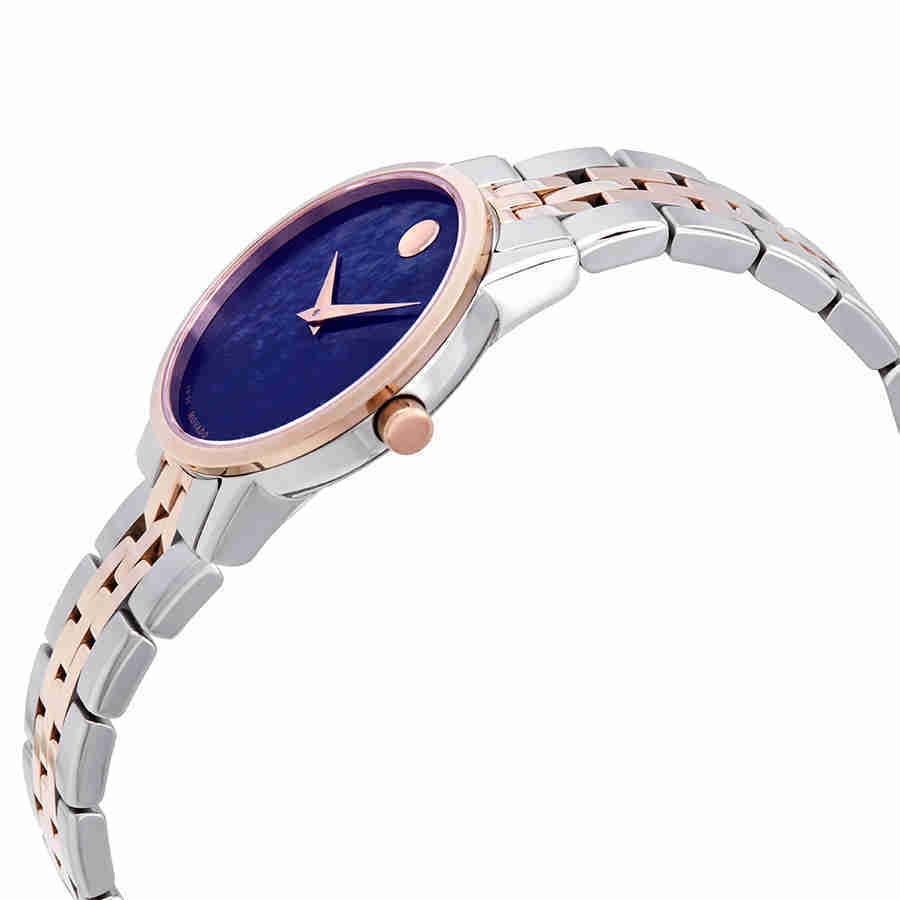 Movado Museum Classic Blue Mother of Pearl Dial Two-tone Ladies Watch ...