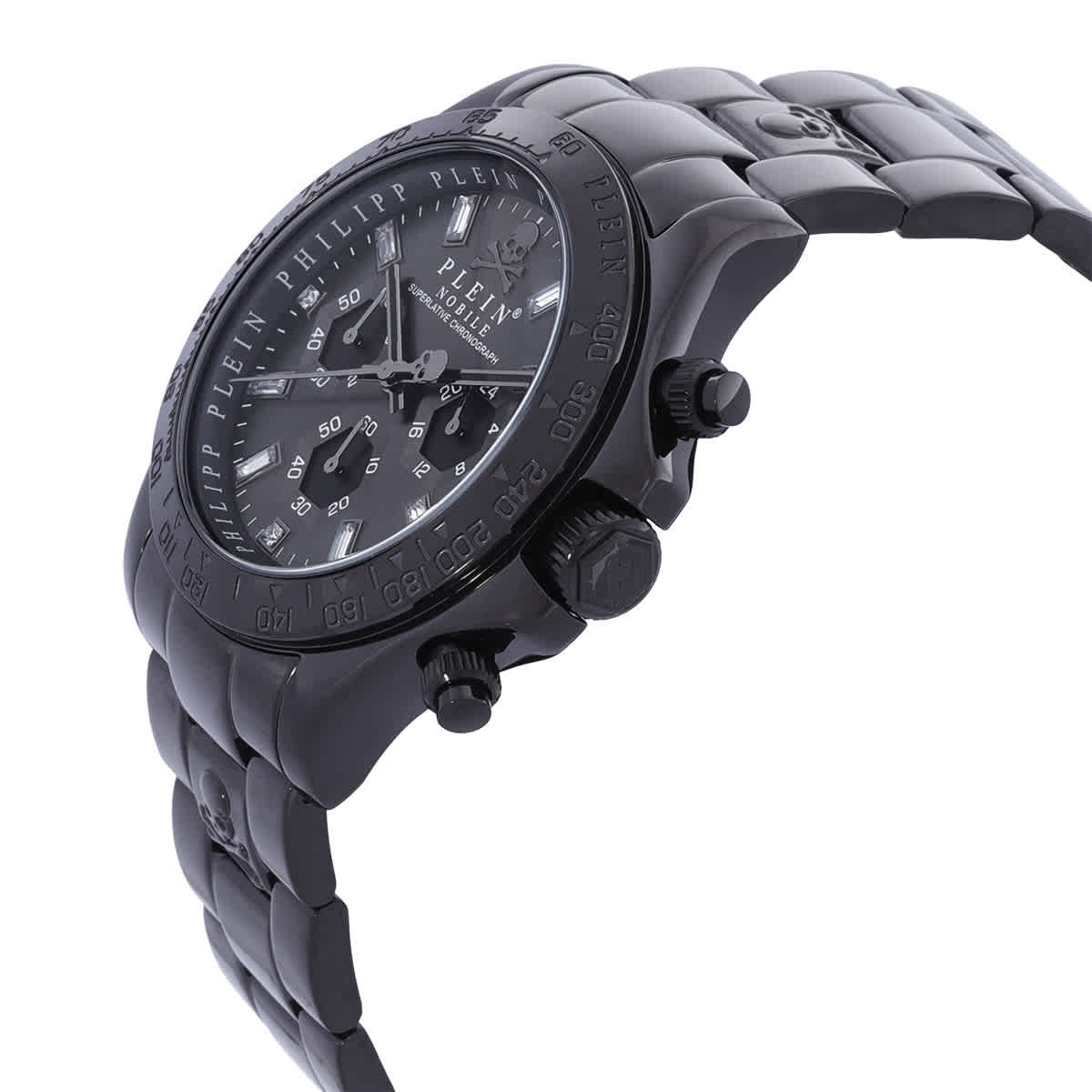 Philipp Plein Nobile Chronograph Quartz Crystal Black Dial Mens Watch ...