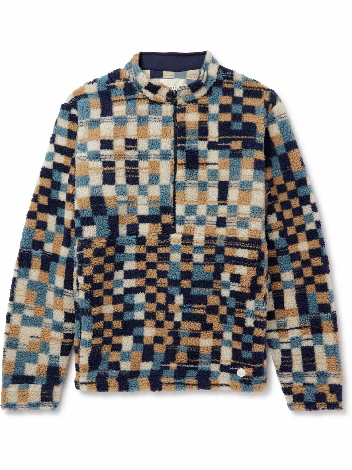 Folk - Warp Checkerboard Fleece Jacket - Multi Folk