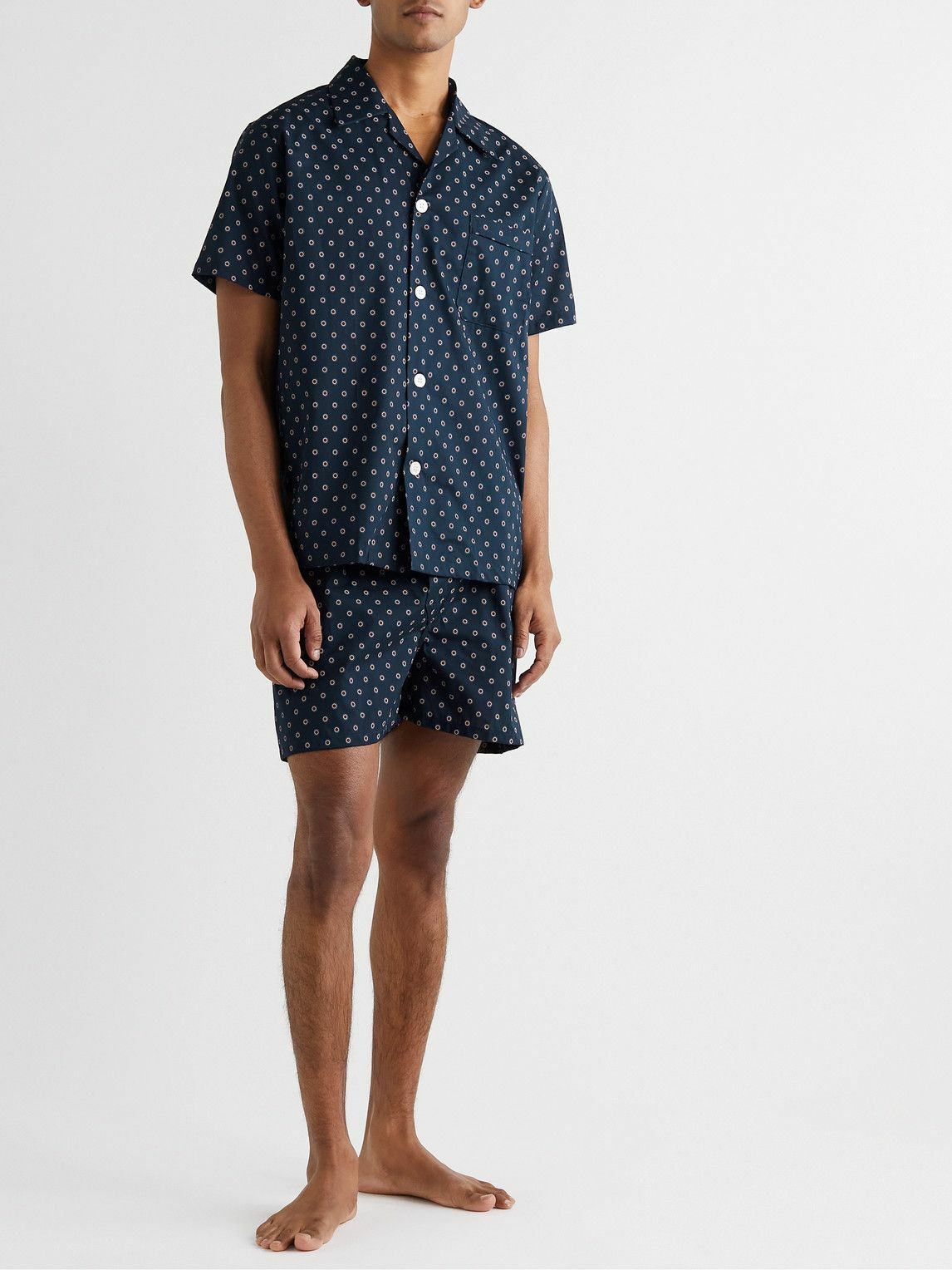 Derek Rose - Nelson Printed Cotton-Poplin Pyjama Set - Blue Derek Rose
