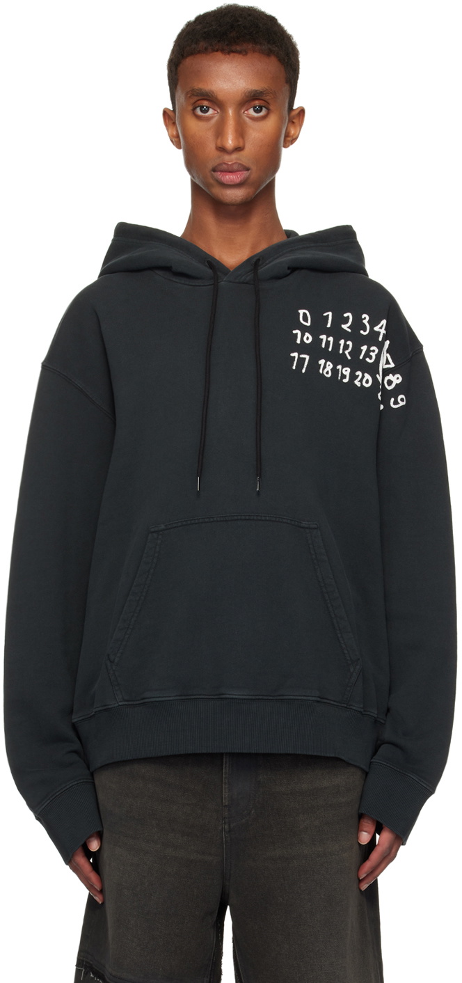 MM6 Maison Margiela Black Logo Hoodie MM6 Maison Margiela