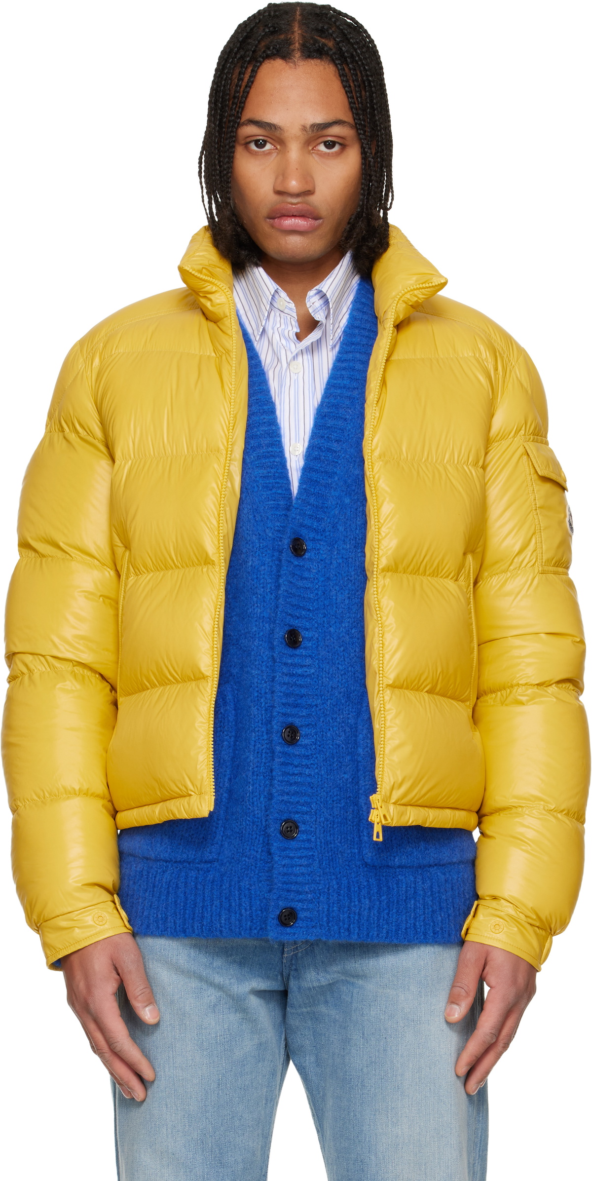 Moncler Yellow Levitha Short Down Jacket Moncler