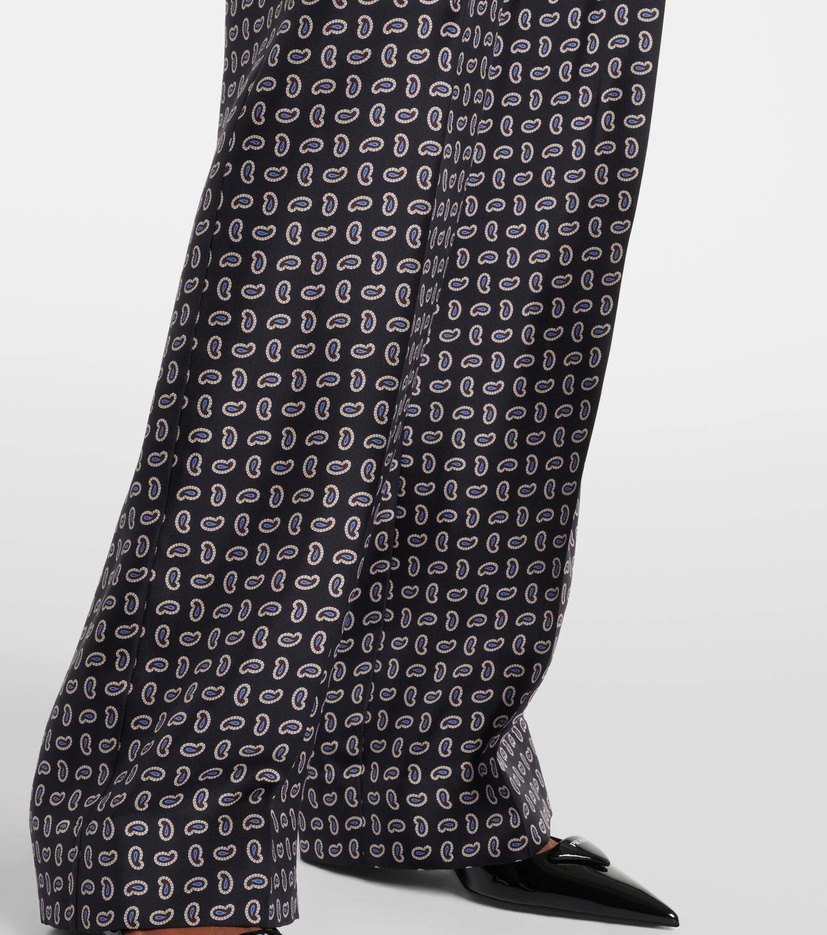Prada Paisley silk twill straight pants Prada