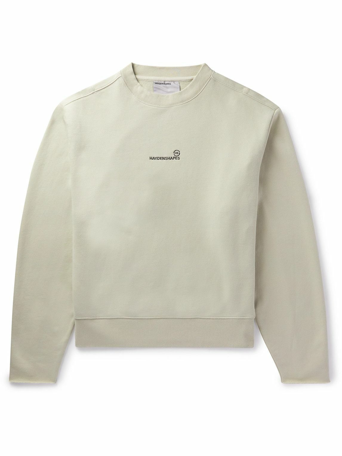 HAYDENSHAPES - Resin Oversized Distressed Logo-Embroidered Cotton ...