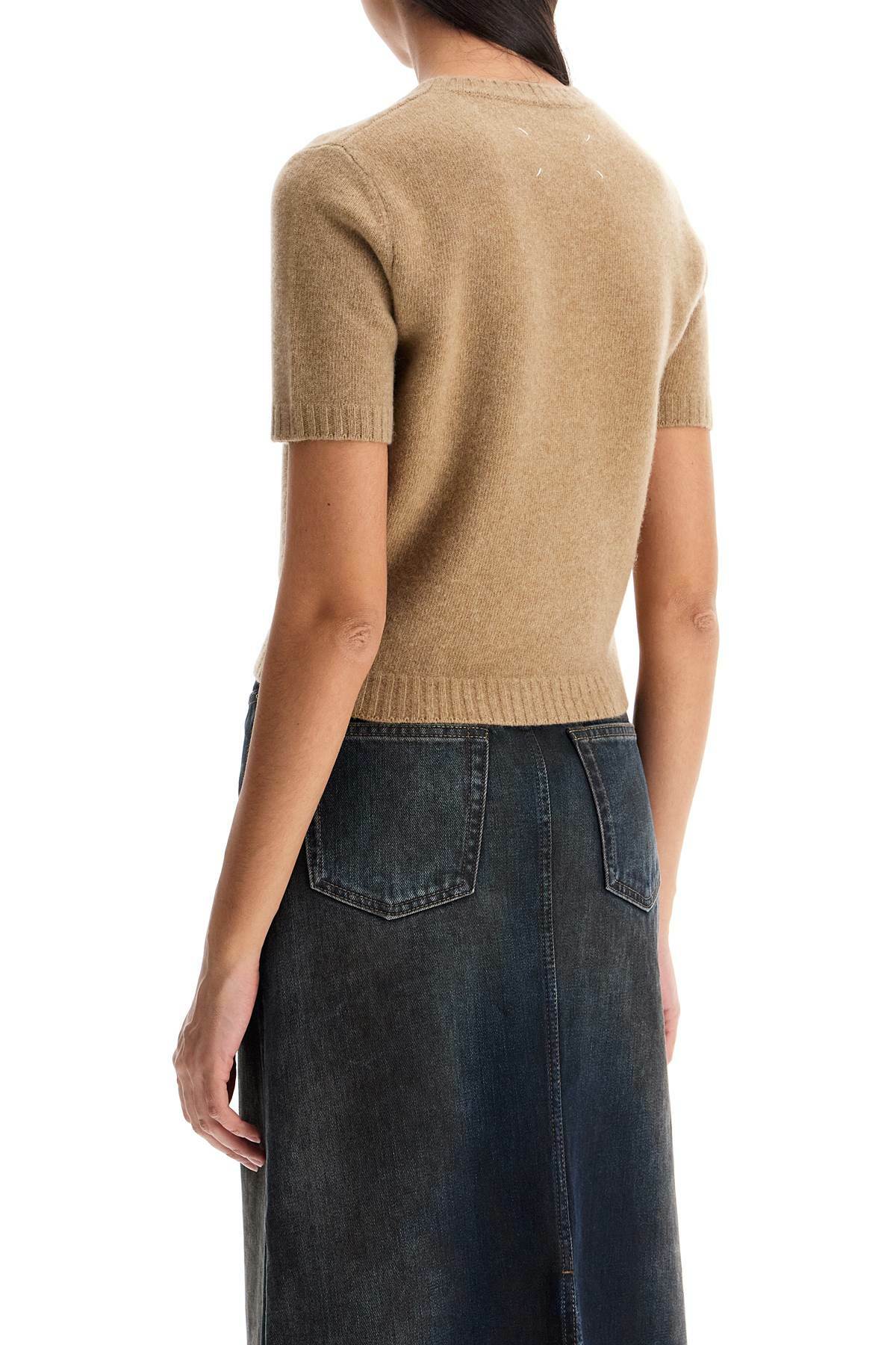 MAISON MARGIELA wool crewneck sweater Beige Maison Margiela