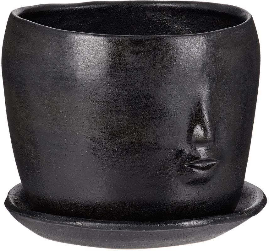 Rami Kim Studio Black Ceramic Face Pot Set Rami Kim Studio