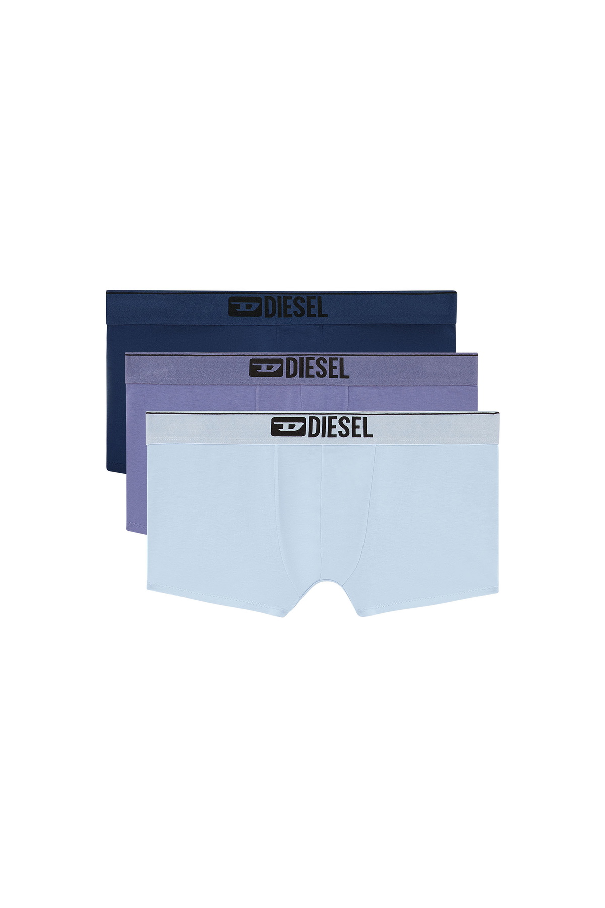 Diesel Three-pack of plain boxer - Trunks Mens in Blue Diesel