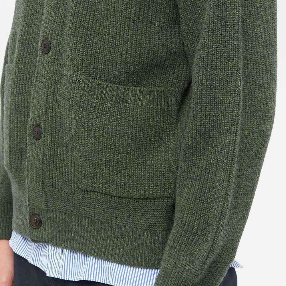 FrizmWORKS Men's Heavy Wool Round Cardigan in Forest Green FrizmWORKS