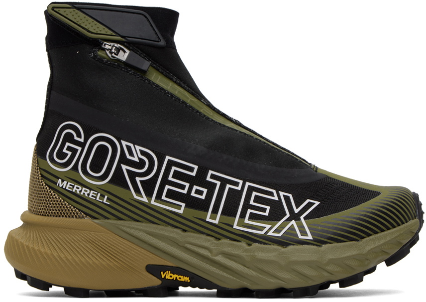 Merrell 1TRL Black & Green Agility Peak 5 Zero Sneakers Merrell 1TRL