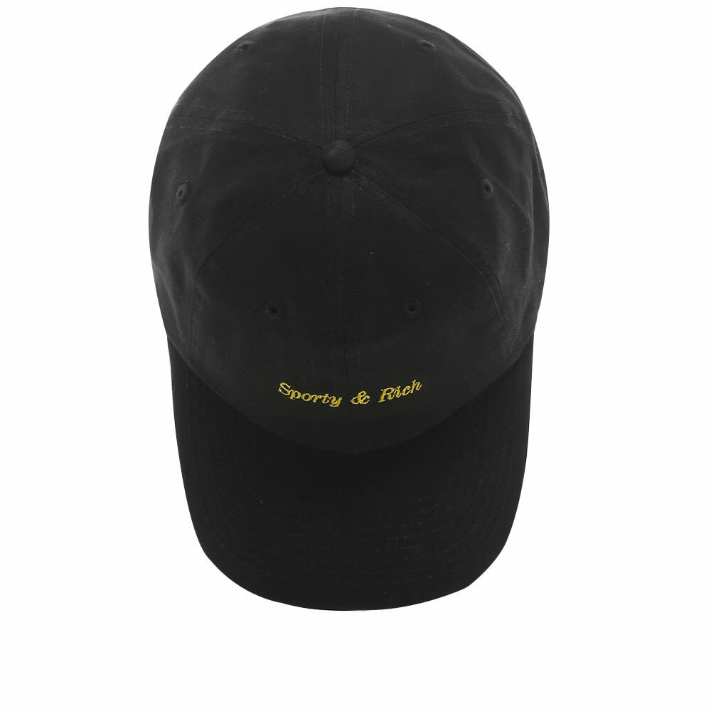Sporty & Rich Men's Classic Logo Cap in Black/Gold Sporty & Rich