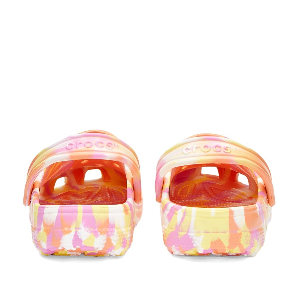 Crocs Women's Classic Marbled Clog in Papaya/Multi Crocs
