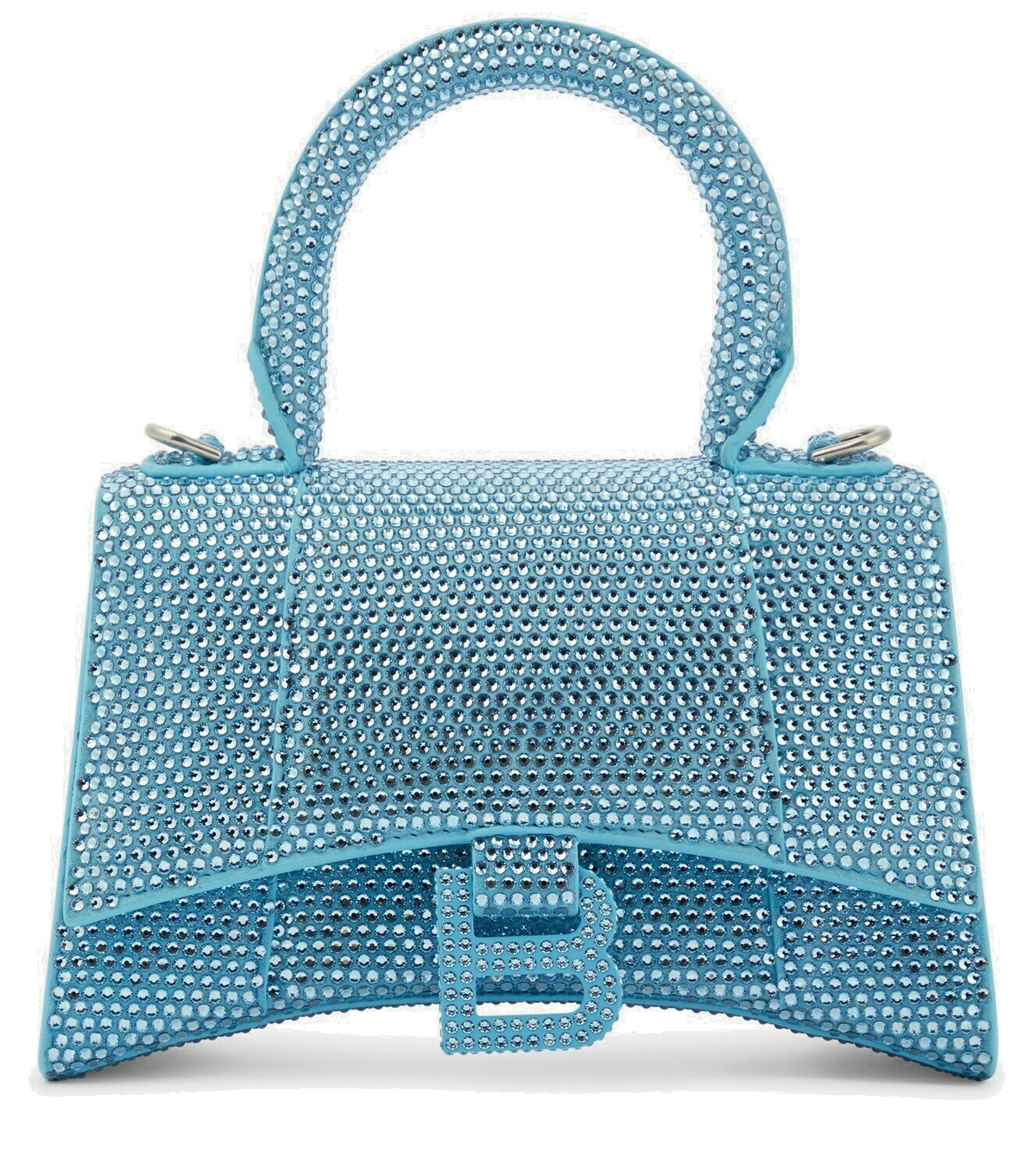 Balenciaga - Hourglass Mini embellished suede tote bag Balenciaga