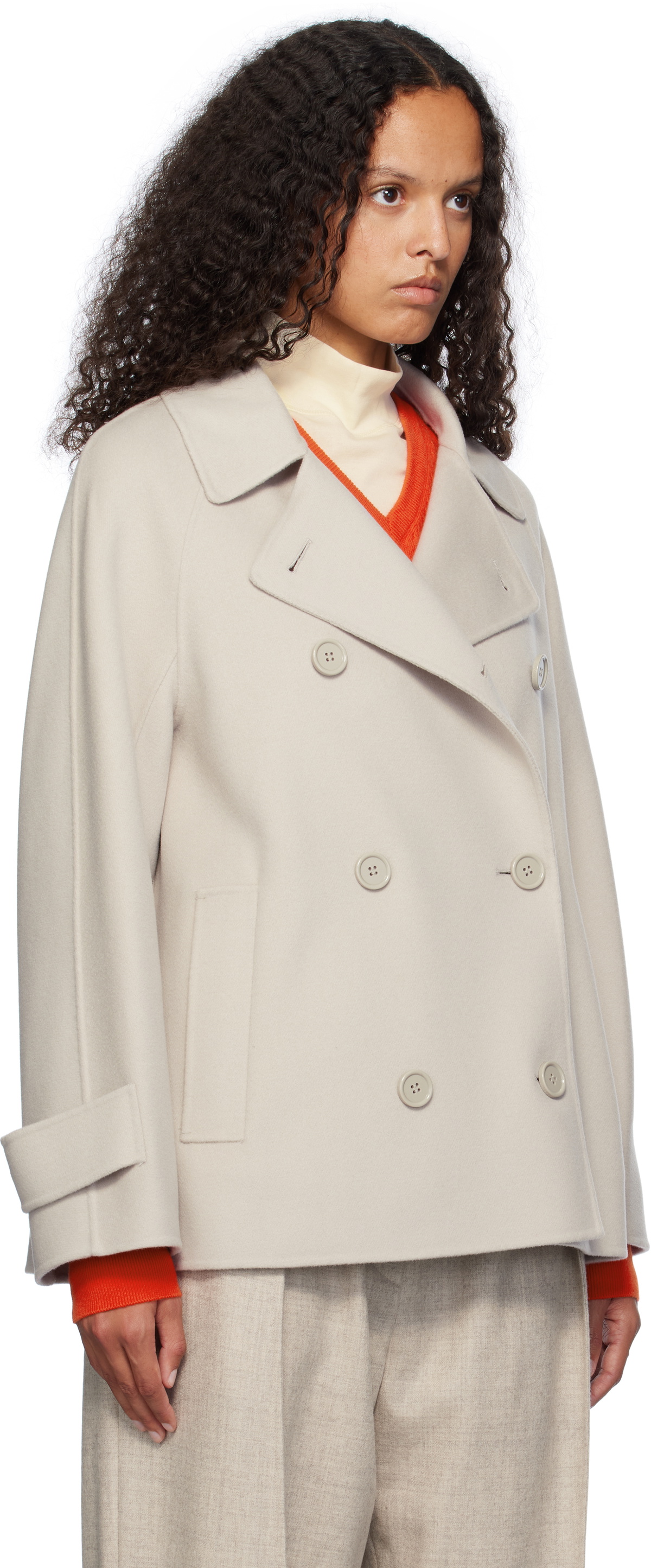Max Mara Beige Louis Short Coat Max Mara