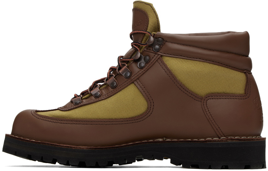 Danner Brown & Yellow Feather Light Boots Danner