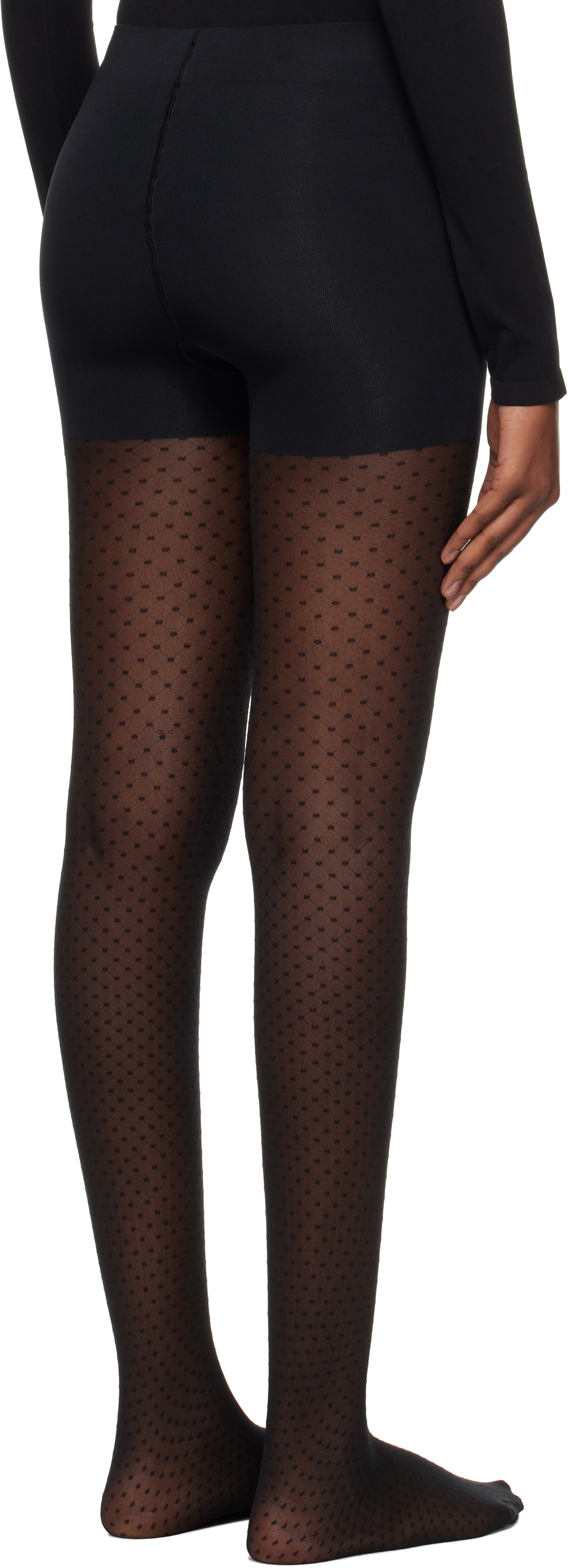Wolford Black Control Dot Tights Wolford