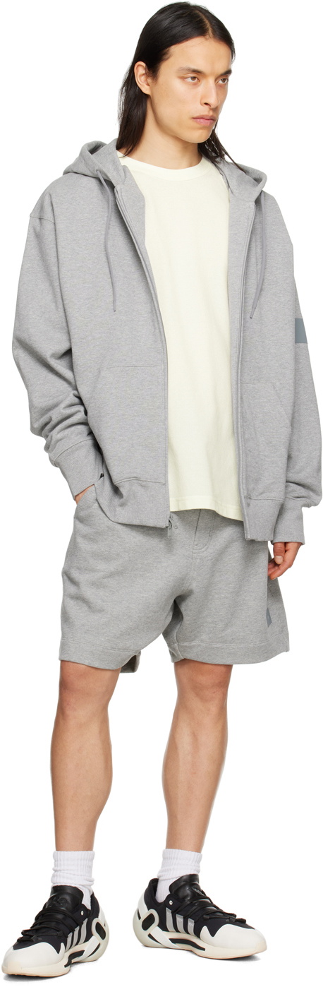 Y-3 Gray Drawstring Shorts Y-3
