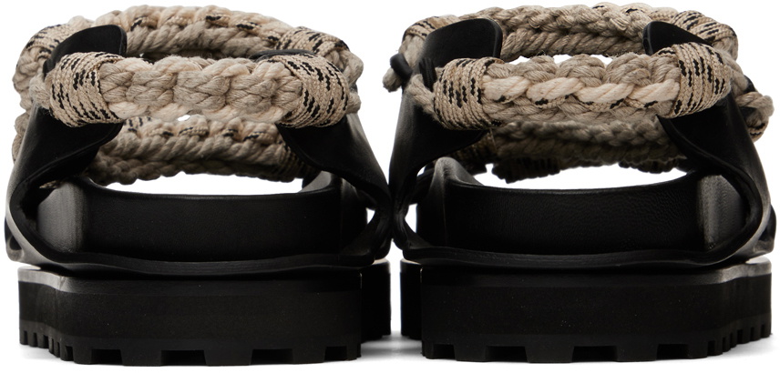 Jil Sander Black Hiking Cord Sandals Jil Sander
