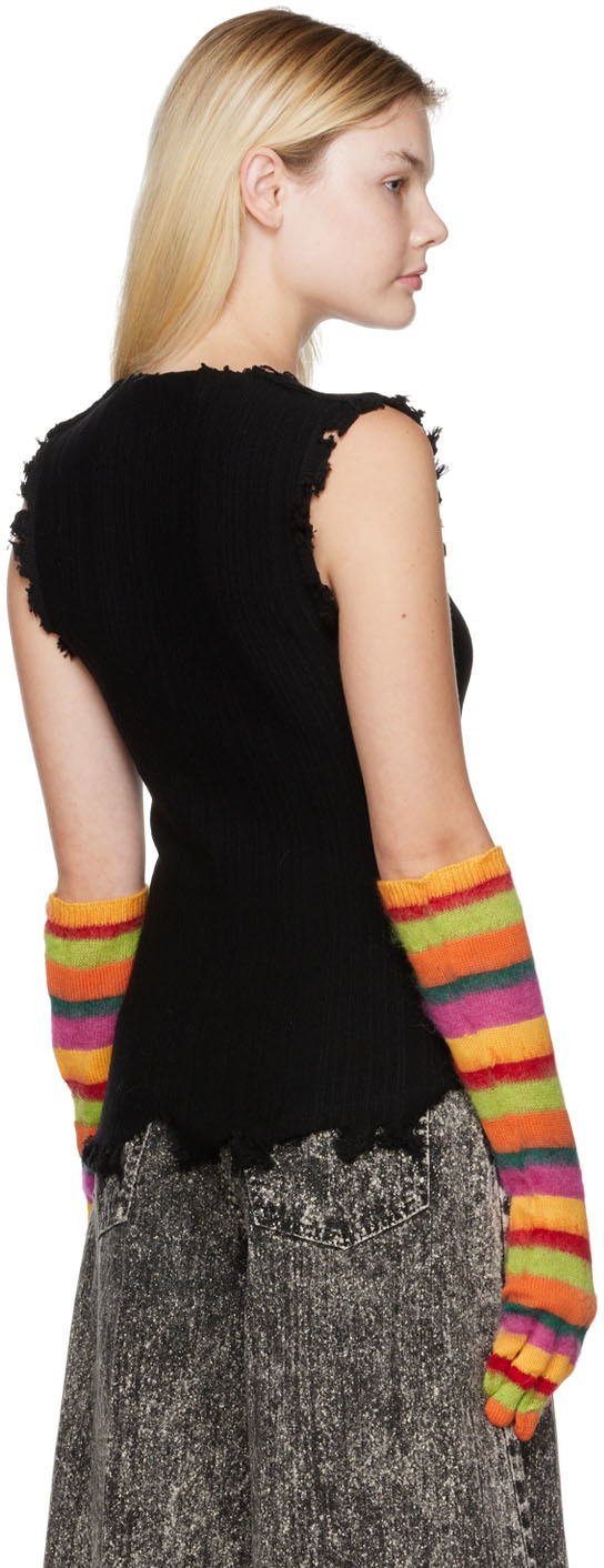 Marni Multicolor Striped Gloves Marni