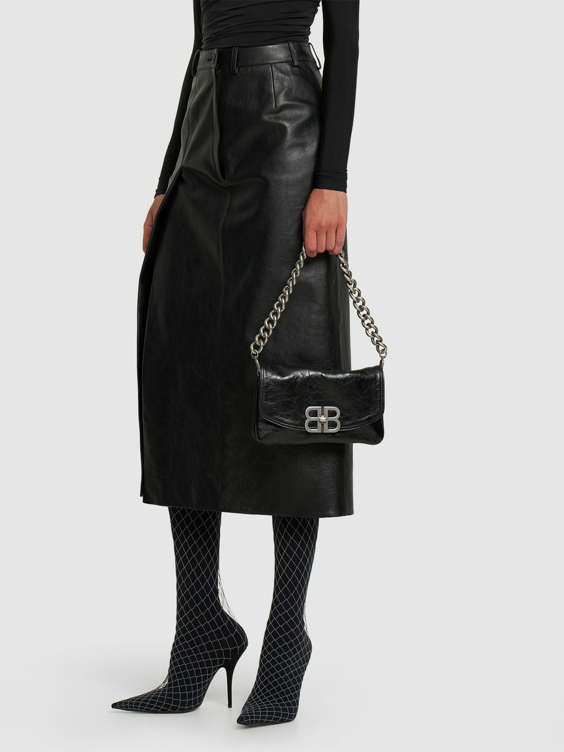 BALENCIAGA - Small Bb Soft Leather Shoulder Bag Balenciaga